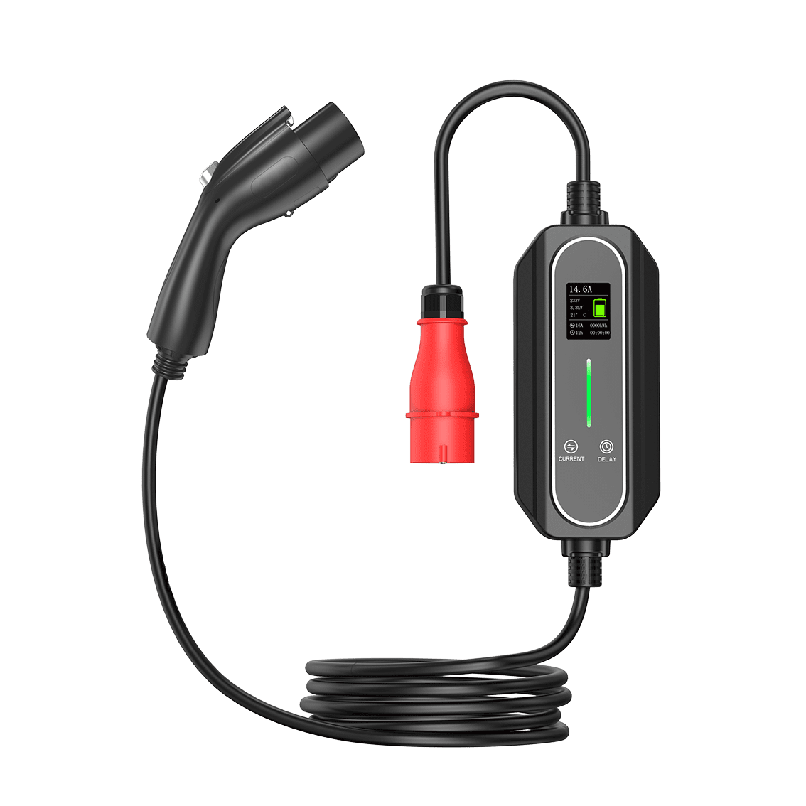 11KW 22KW GB/T AC 3-phase Portable EV Charger with LCD Screen -EV ...